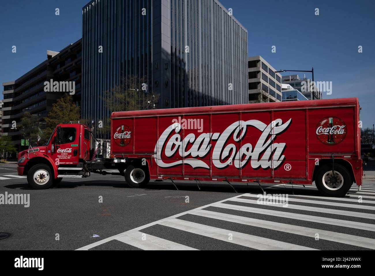 Washington, USA. 11th Apr, 2022. A general view of a Coca-Cola logo on ...