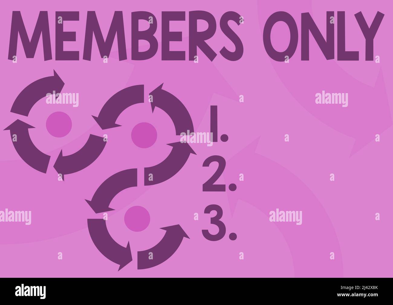 Text caption presenting Members Only. Word for Limited to an individual ...