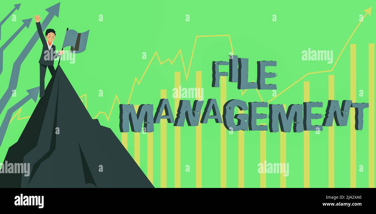 Text showing inspiration File Management. Business approach computer ...