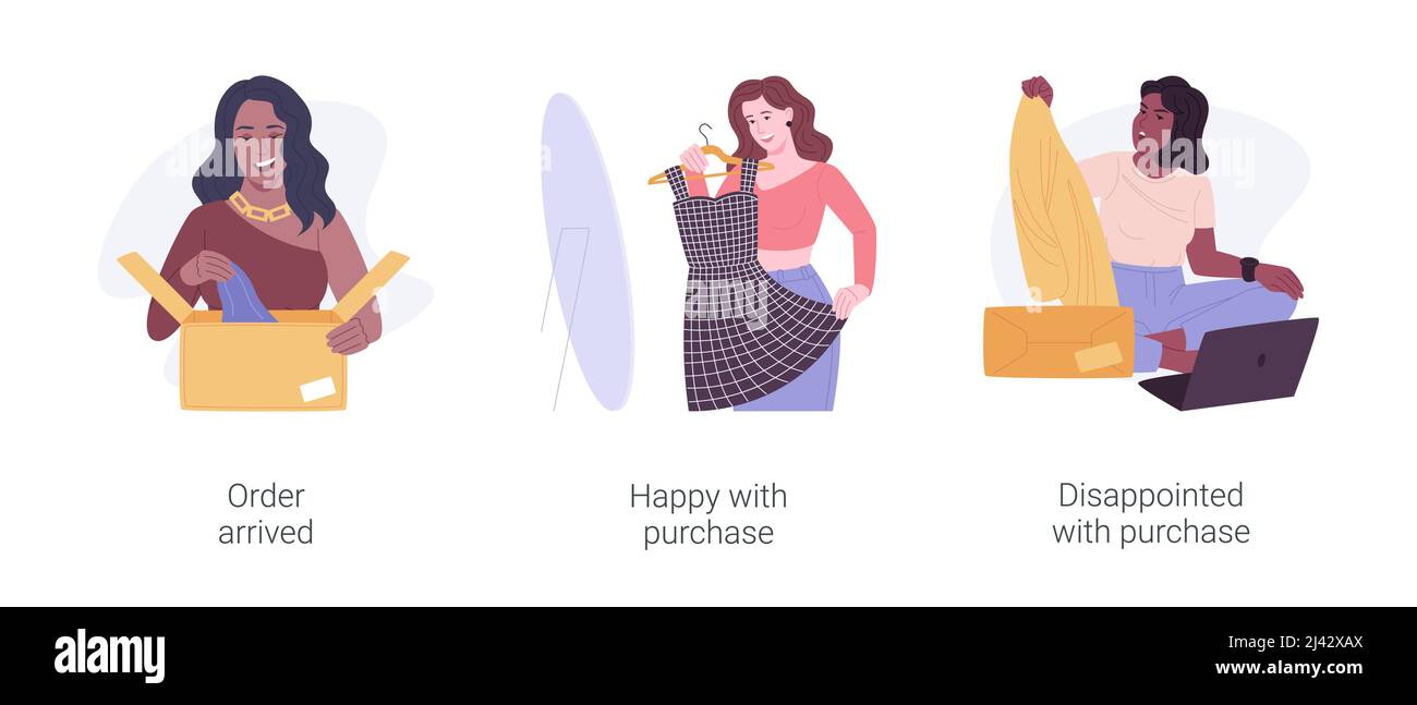 Online store delivery isolated cartoon vector illustrations set Stock ...