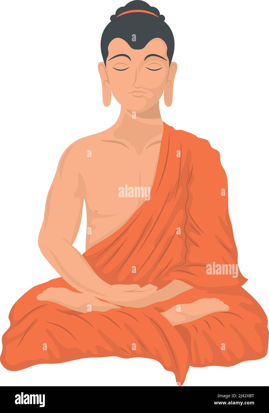 thailand buddha in lotus position character Stock Vector Image & Art ...