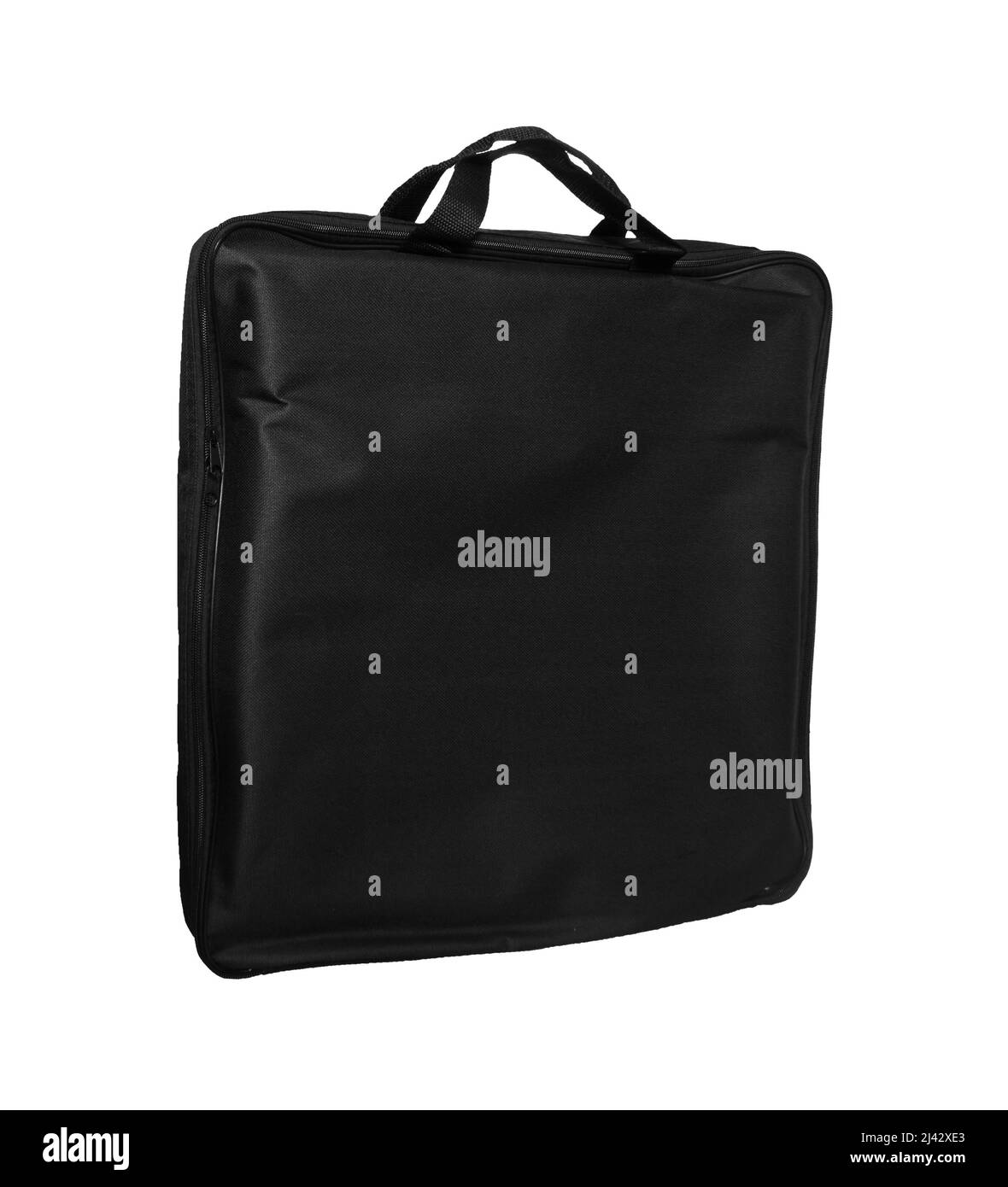 a simple bag made of material, black, for a laptop on a white ...