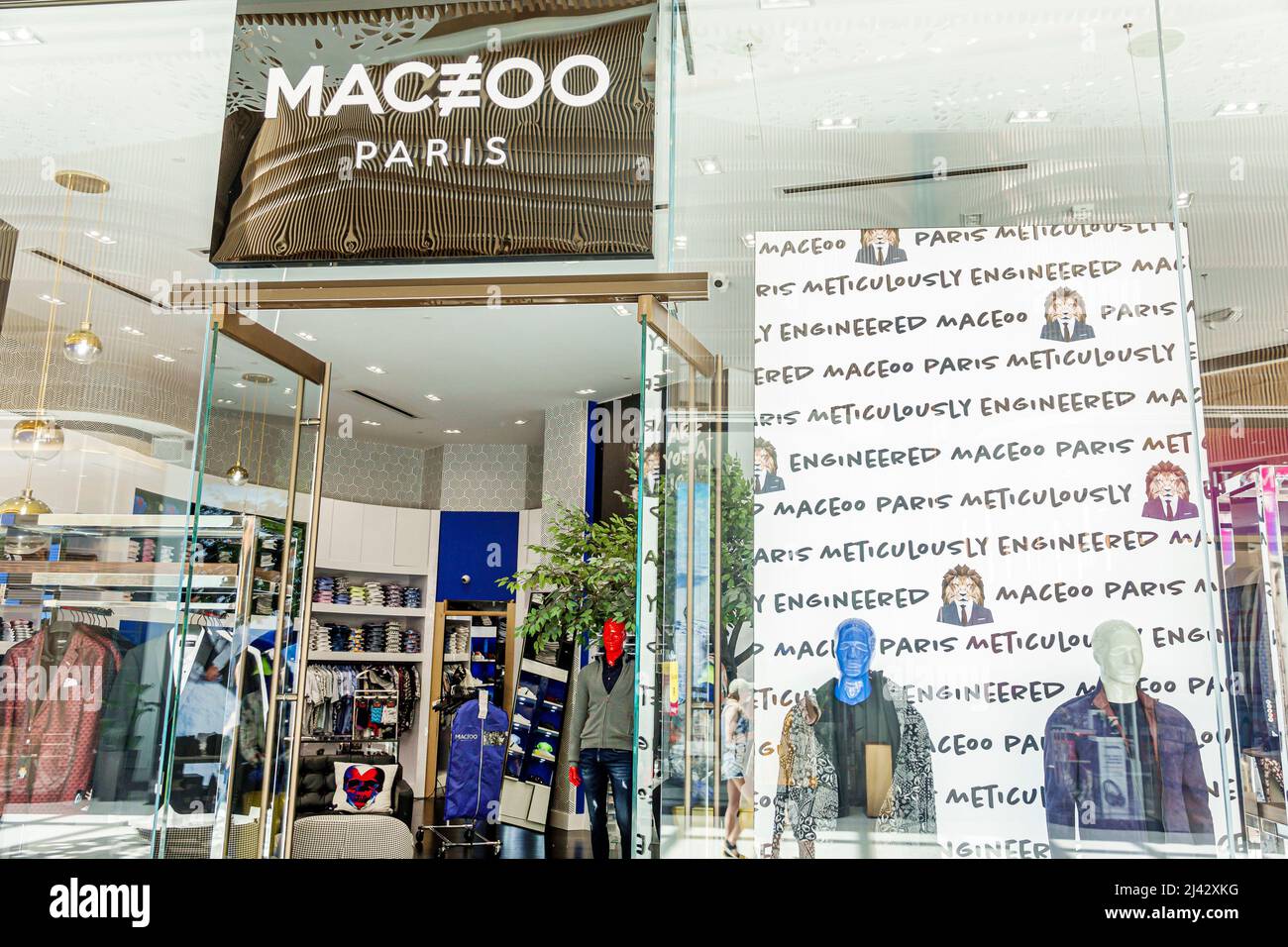 Inside interior shopping entrance maceoo luxury menswear clothing hi ...