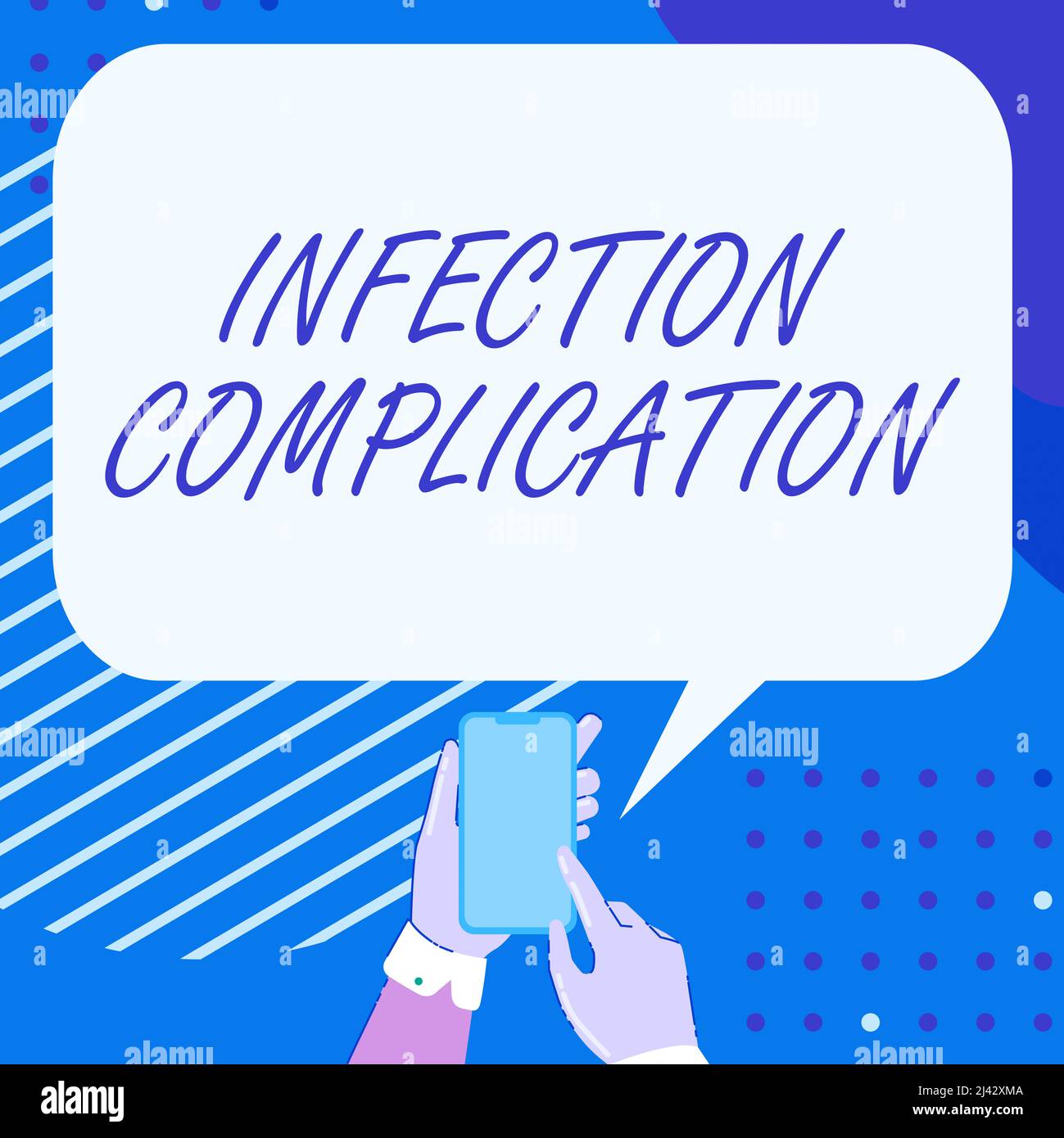 Hand writing sign Infection Complication. Internet Concept unwanted ...