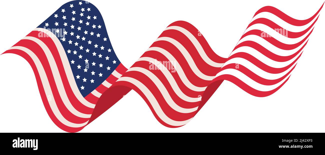 usa flag waving isolated icon Stock Vector Image & Art - Alamy