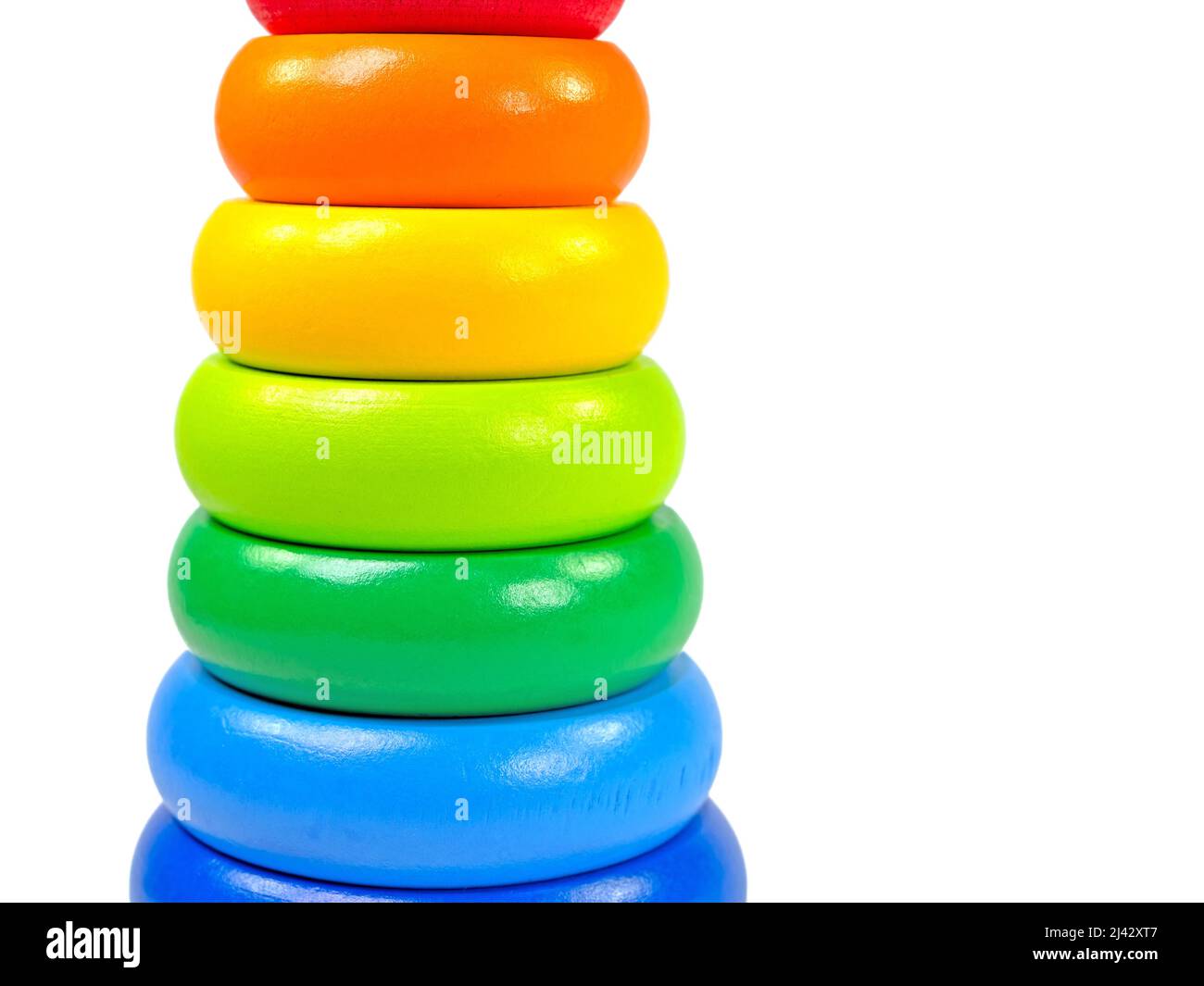 Ring stack tower isolated against white background Stock Photo - Alamy