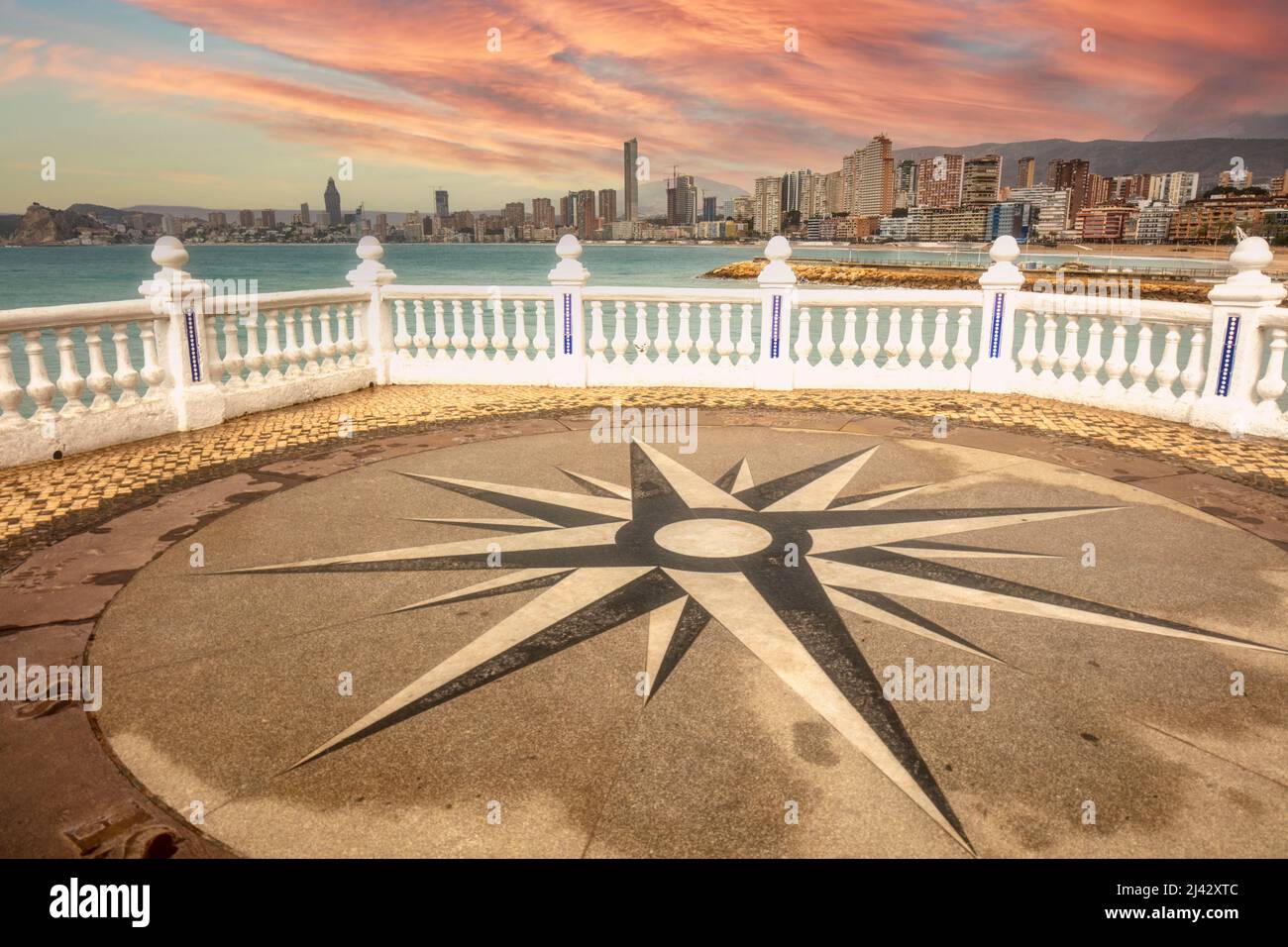 Balcon del Mediterraneo, views from, Benidorm, Spain Stock Photo - Alamy