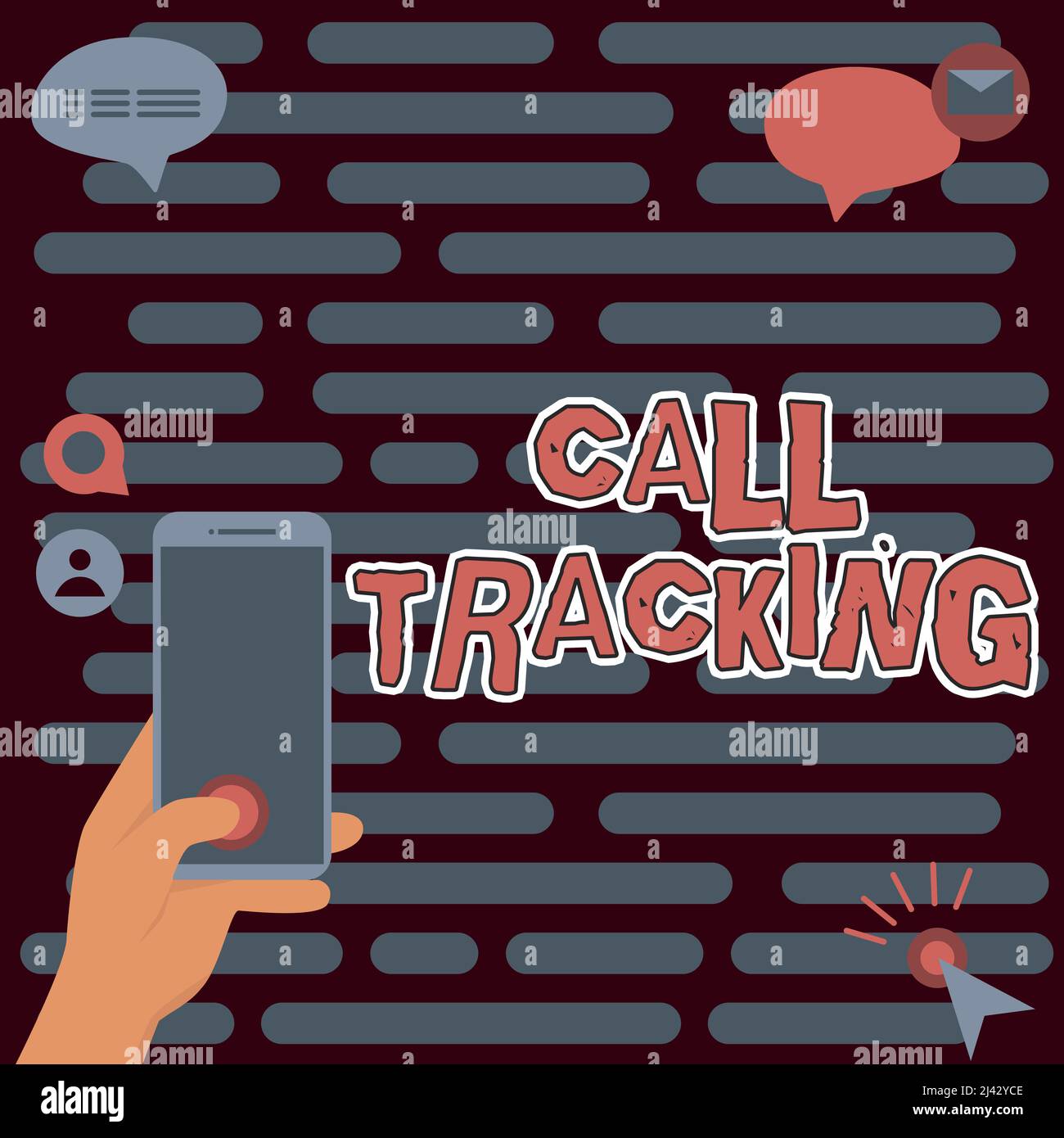 Writing displaying text Call Tracking. Business idea Organic search ...