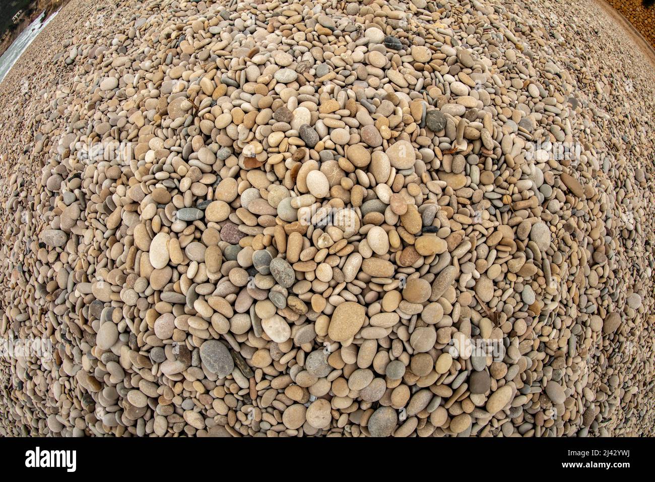 Random patterns in nature, small beach pebbles on the Costa Blanca ...