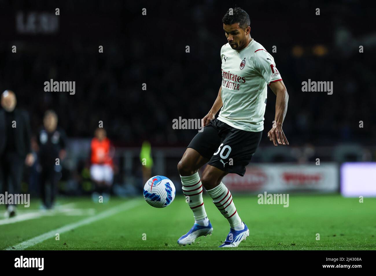 Junior Messias of AC Milan seen in action during the Serie A 2021/22 ...