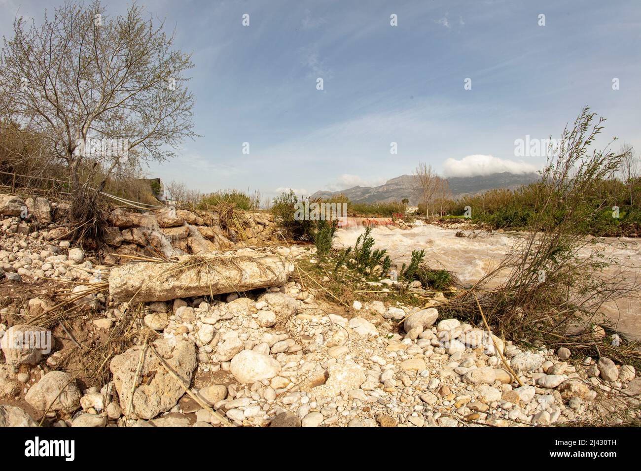 Spring landscape view of the Algar river, Altea on the Costa Dorada, in ...