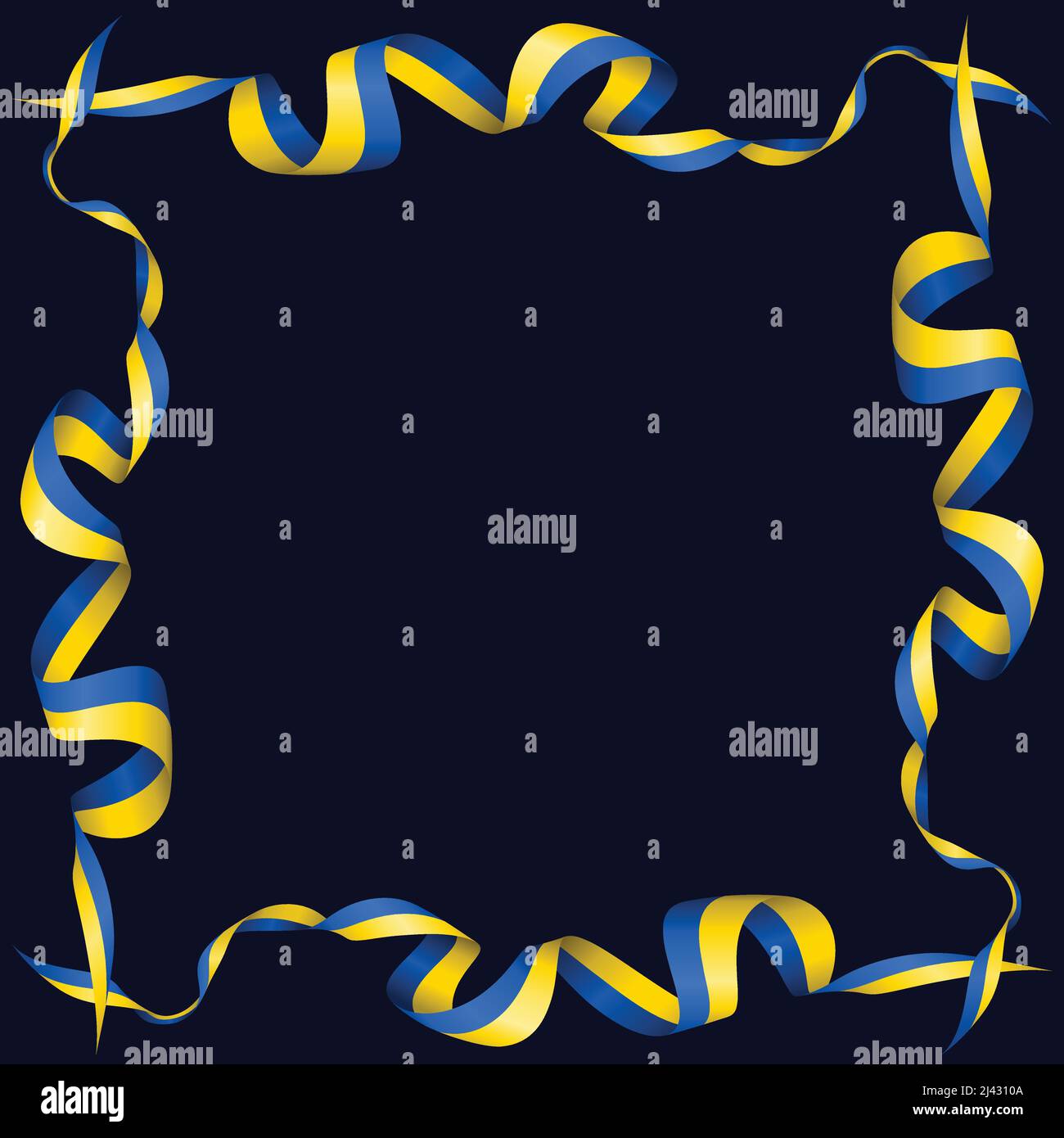 Ukrainian flag ribbons square frame Stock Vector Image & Art - Alamy