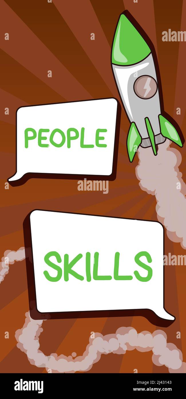 Handwriting text People Skills. Word Written on Get Along well Effective Communication Rapport ...