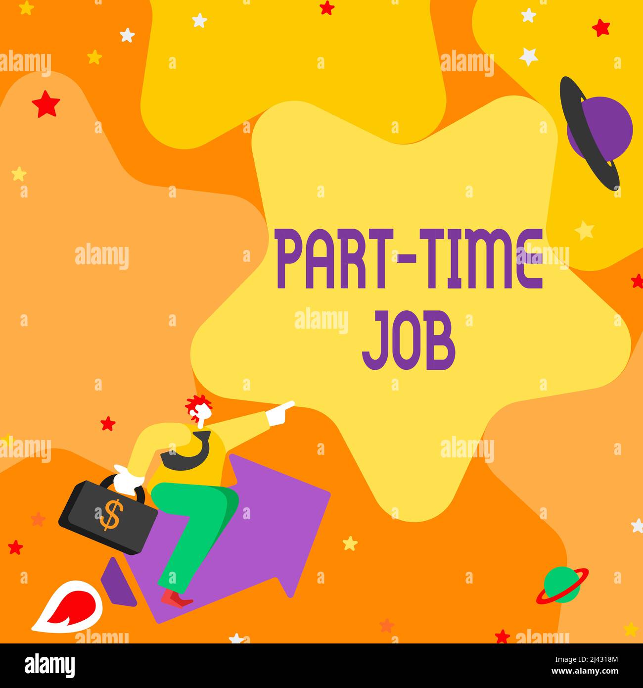 Sign displaying Part Time Job. Internet Concept Weekender Freelance ...