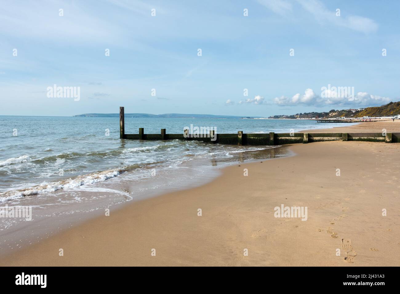 View of Bournemouth beach in spring Stock Photo - Alamy