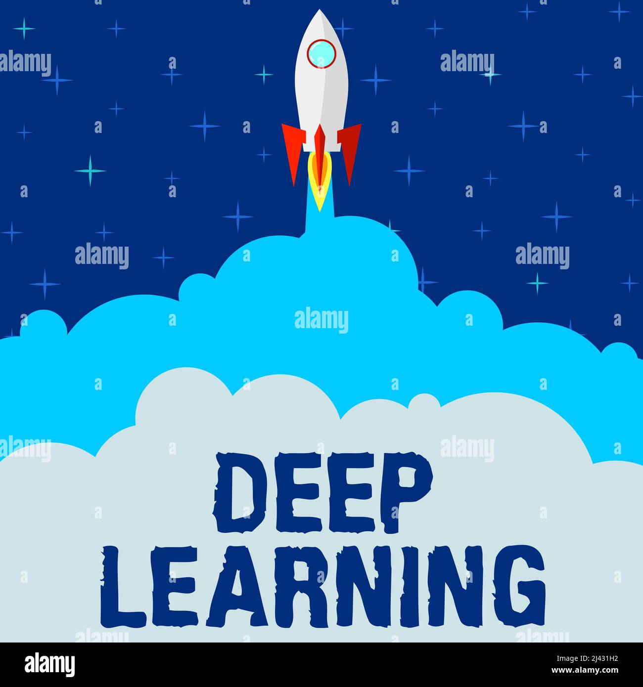 Text showing inspiration Deep Learning. Internet Concept Hierarchical Abstractions Artificial ...