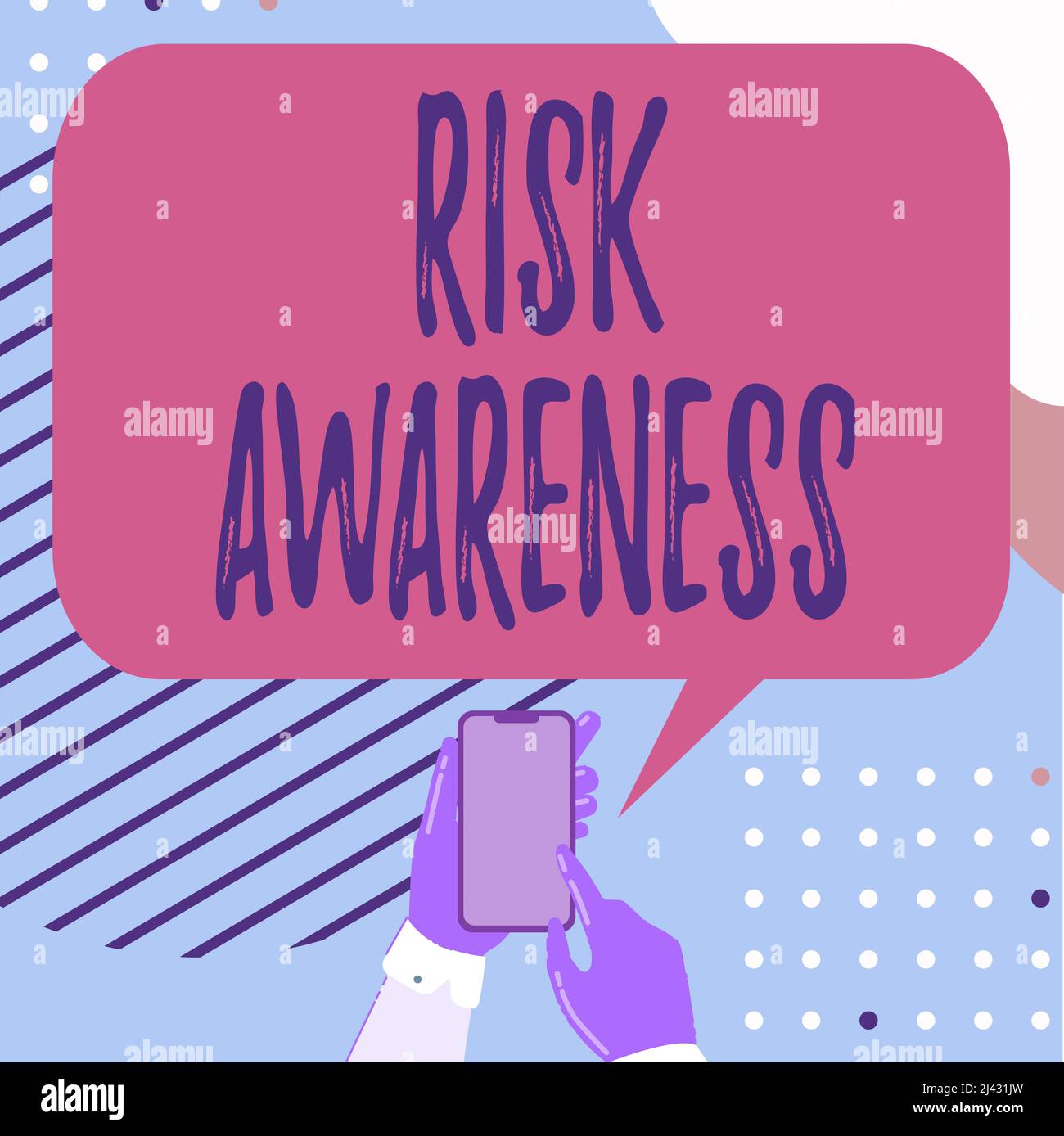 Conceptual caption Risk Awareness. Business showcase recognizing ...