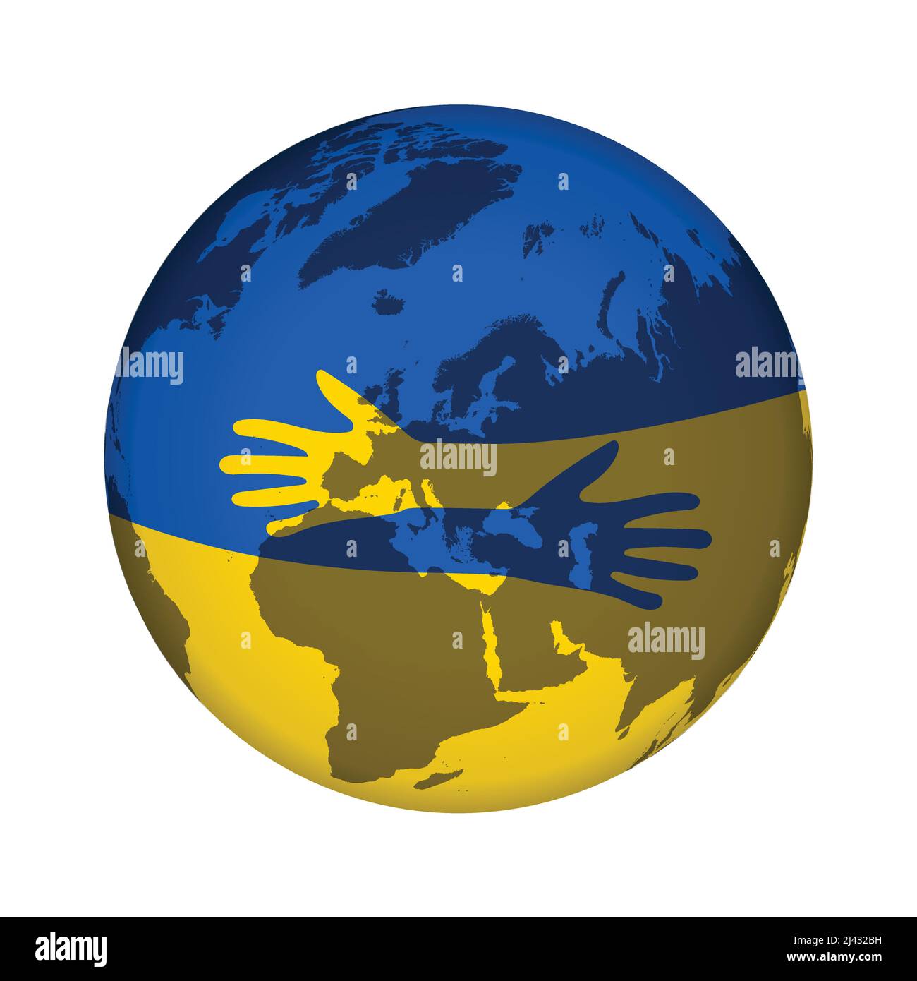 Earth map Ukraine hug Stock Vector Image & Art - Alamy