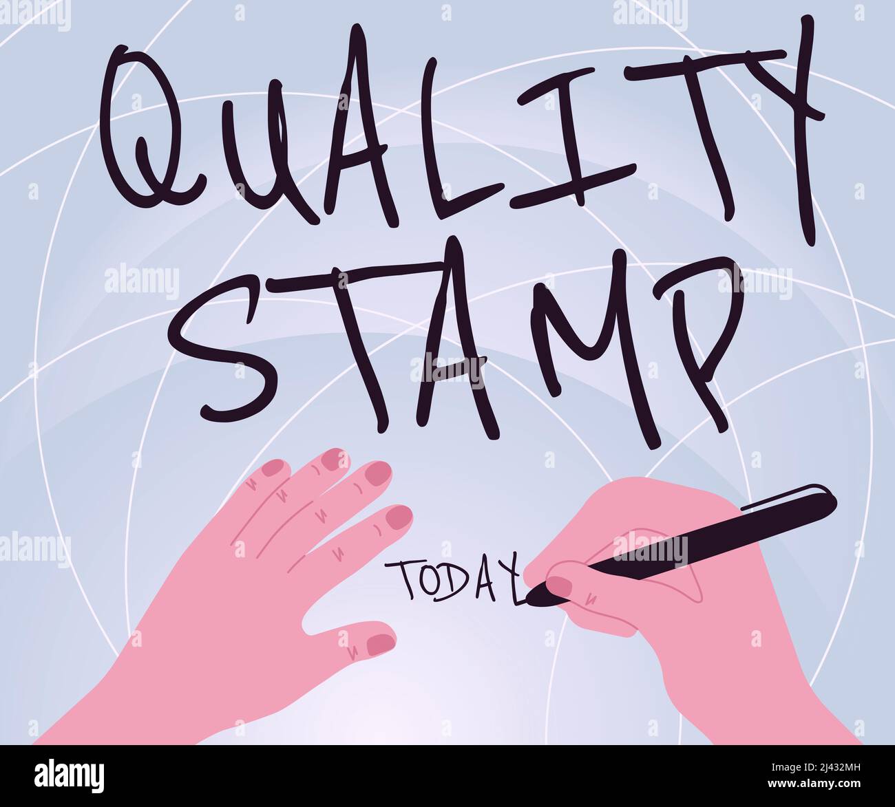 Text caption presenting Quality Stamp. Business approach Seal of ...