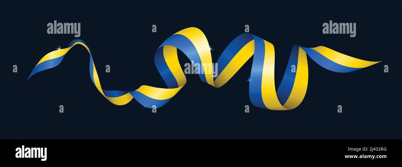 Ukraine flag ribbon hi-res stock photography and images - Alamy