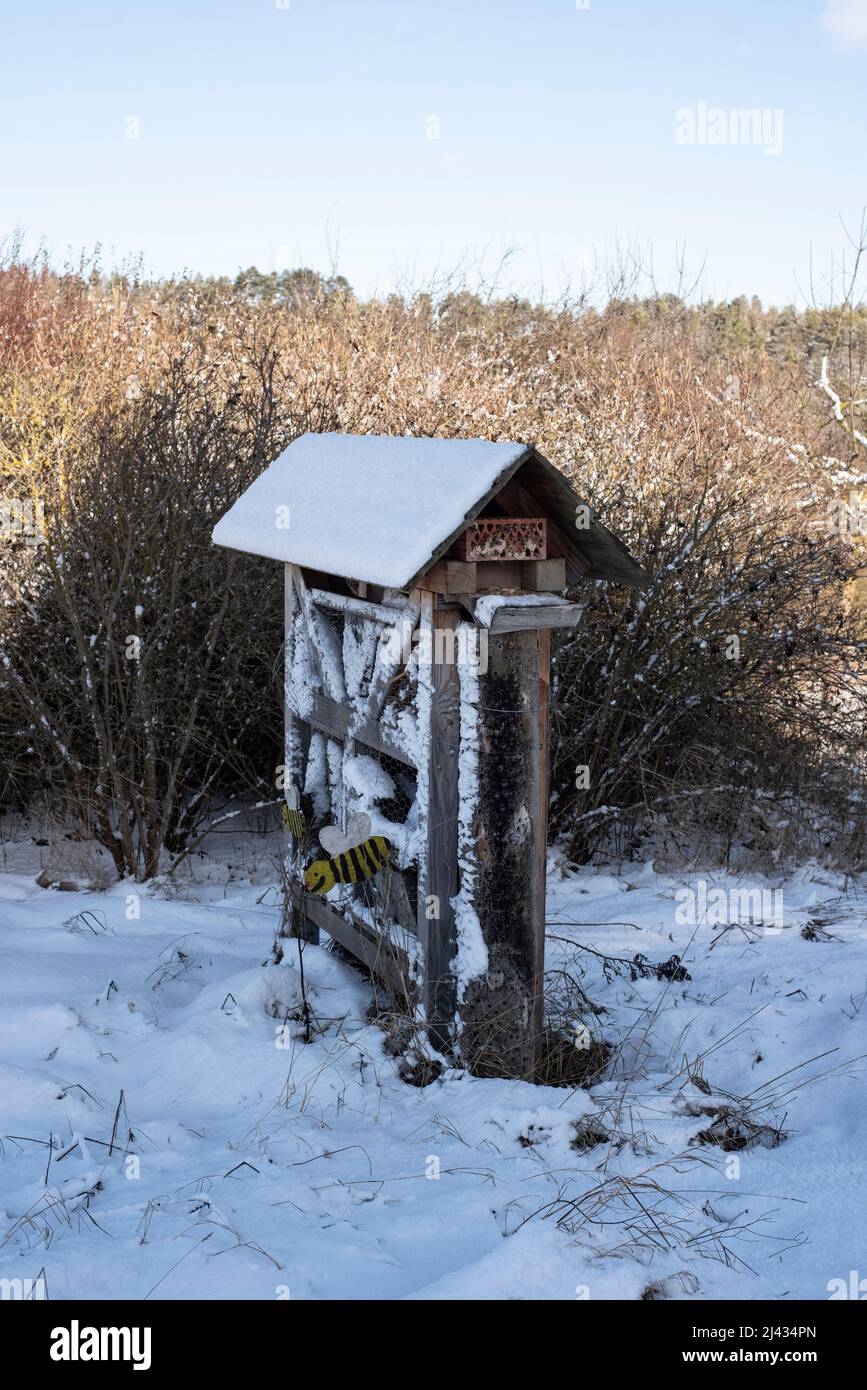 Insect hotel in a meadow hi-res stock photography and images - Alamy