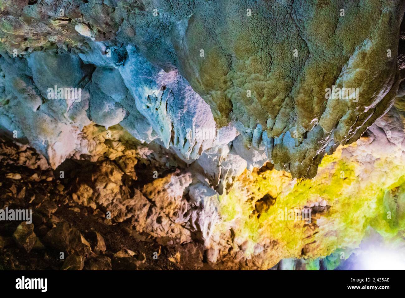 Snezhanka is a show cave in the Rhodope Mountains, 5 km away from the ...