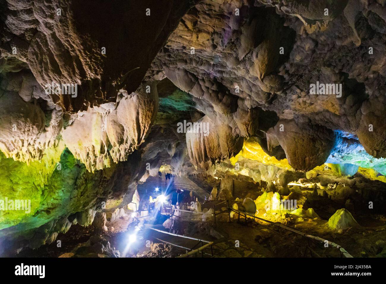 Snezhanka is a show cave in the Rhodope Mountains, 5 km away from the ...