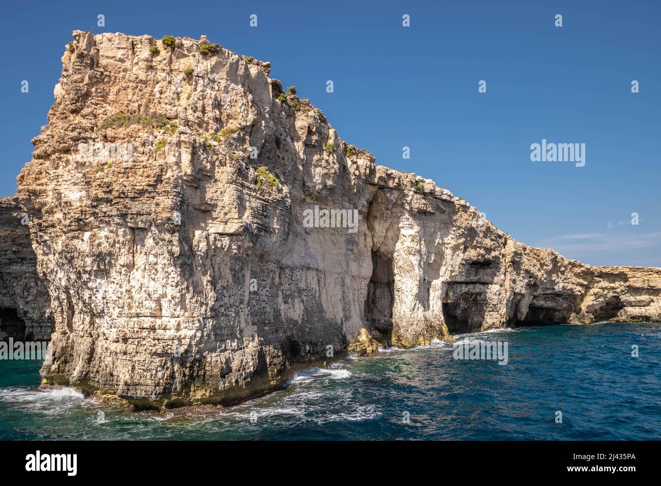 Beautiful maltese bays and cliffs surrounded by amazing blue sea Stock ...