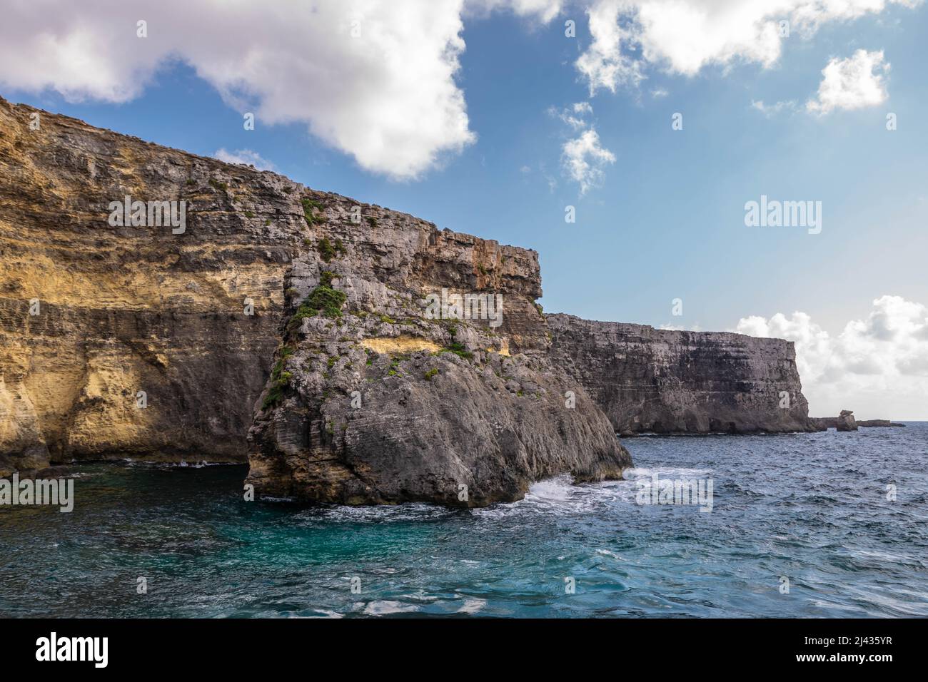 Beautiful maltese bays and cliffs surrounded by amazing blue sea Stock ...