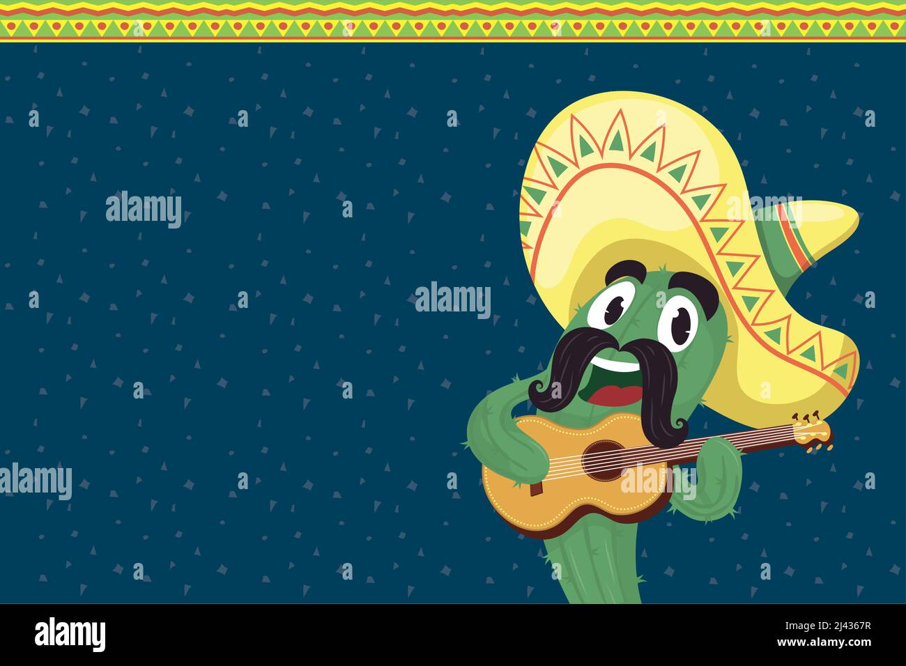 chili mariachi playing guitar character Stock Vector Image & Art - Alamy