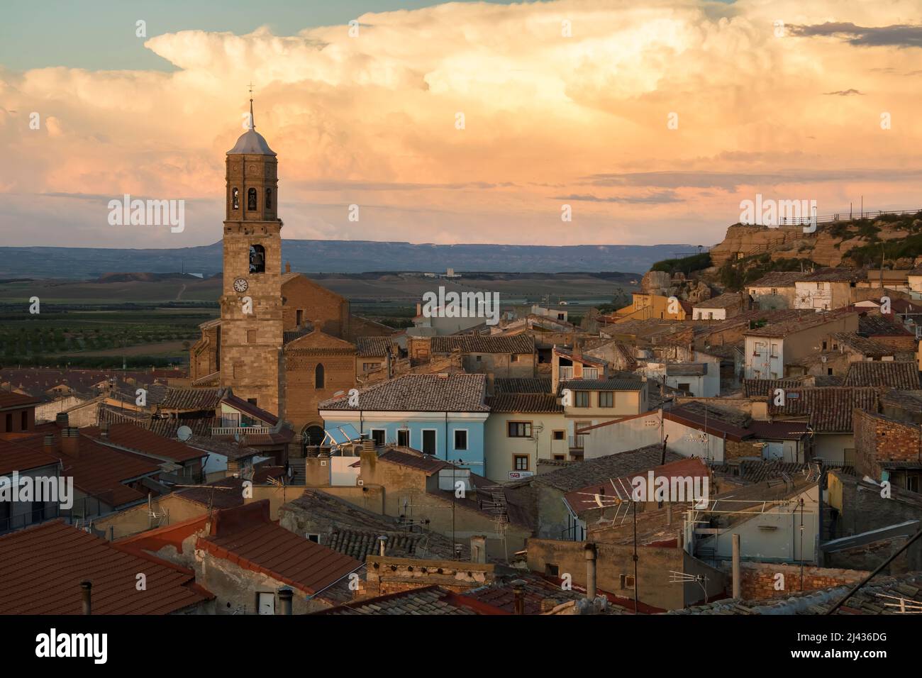 Ablitas village in Navarre province, Spain Stock Photo - Alamy