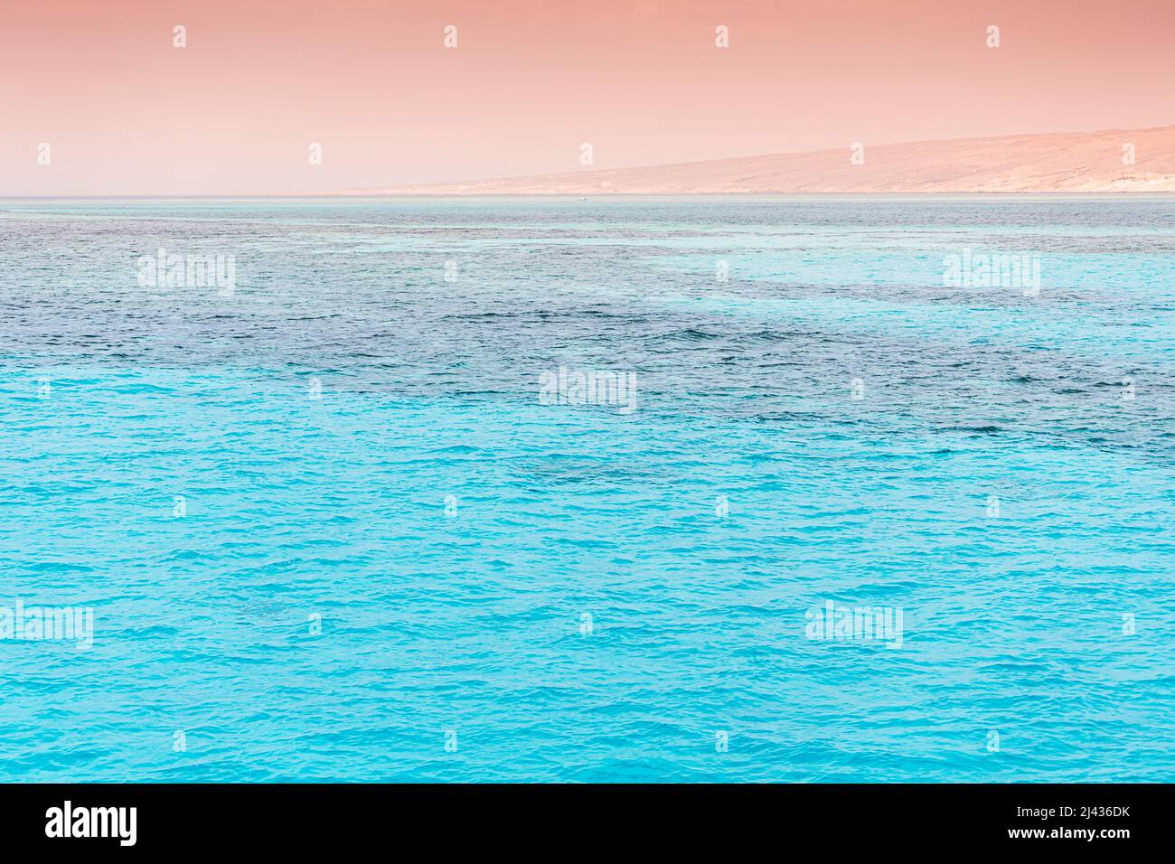 Minimalistic and relaxing seascape with blue sea and summer sky Stock ...