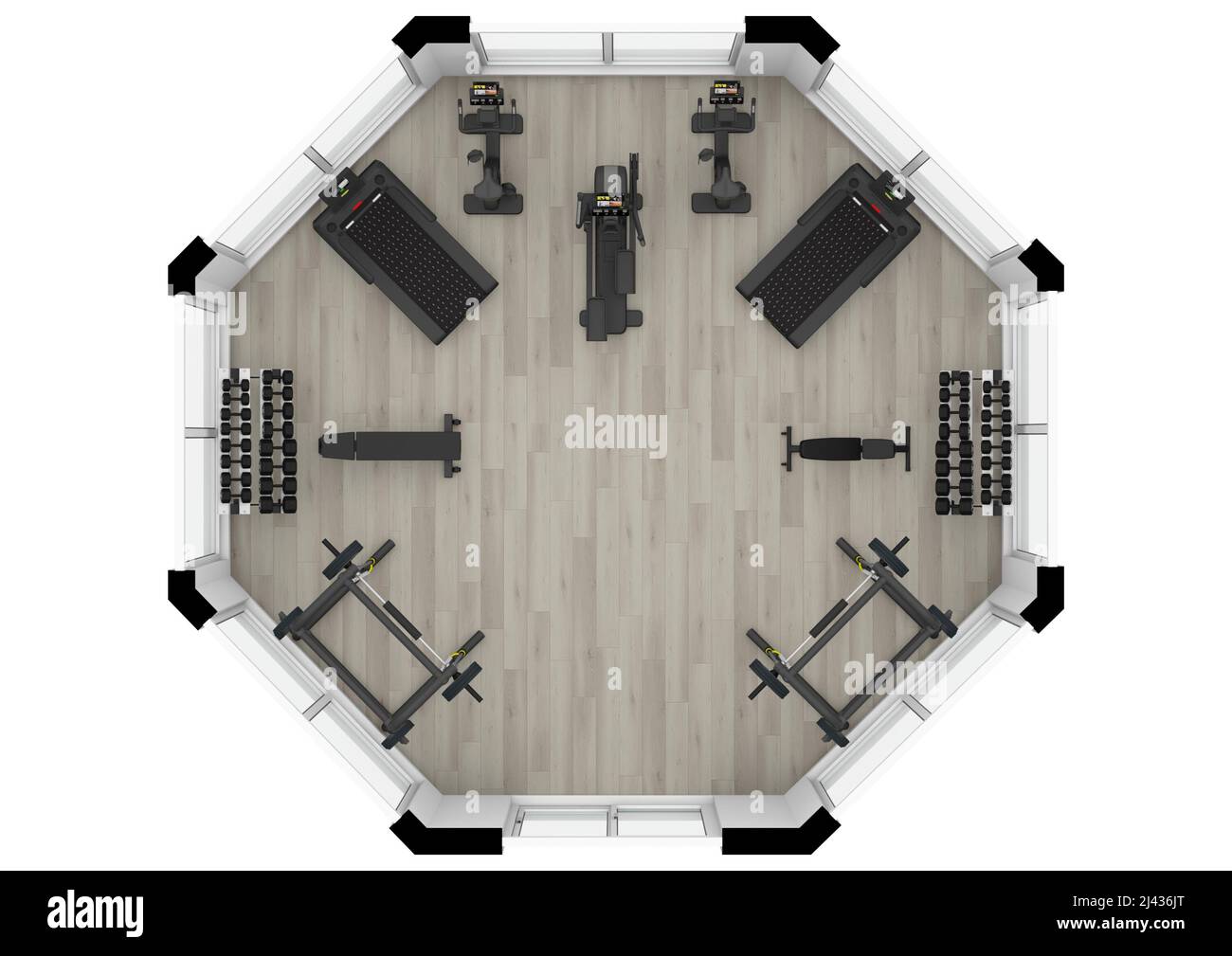 Workout Room Floor Plan 3d