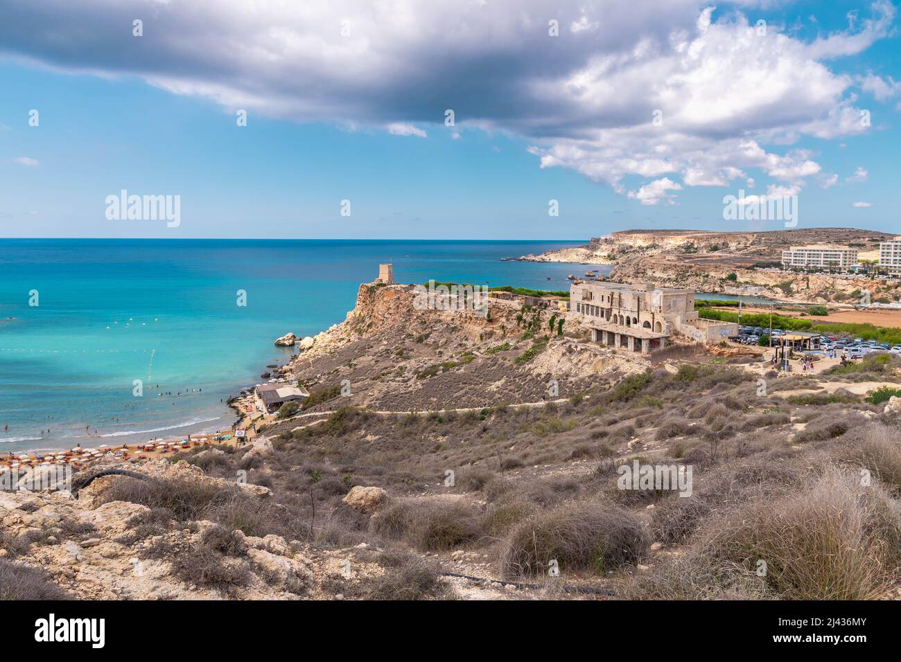 Beautiful Fortizza Riviera Beach at Ghajn Tuffieha and cliffs ...