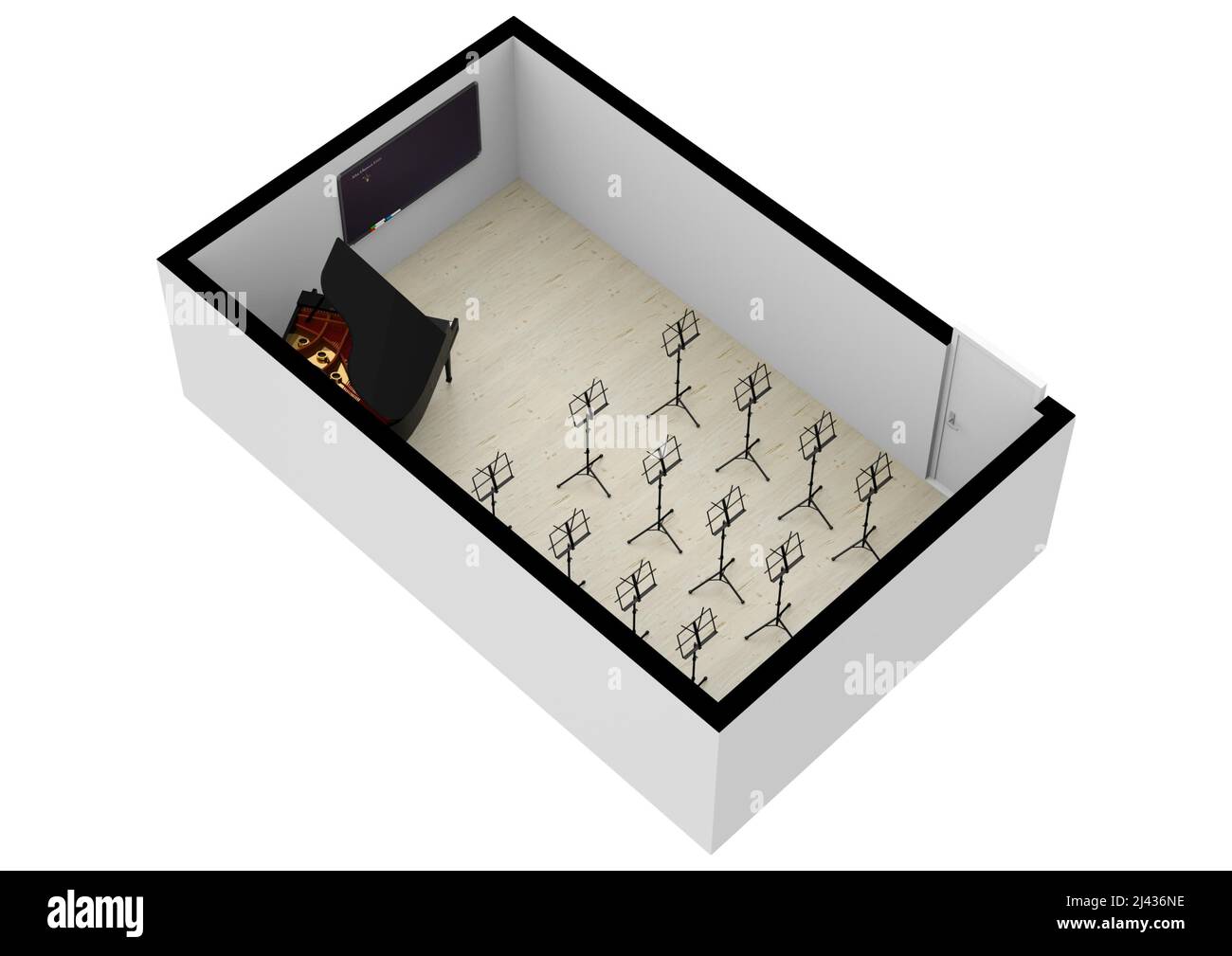 Isometric classroom interior realistic 3d. Class room plan ...