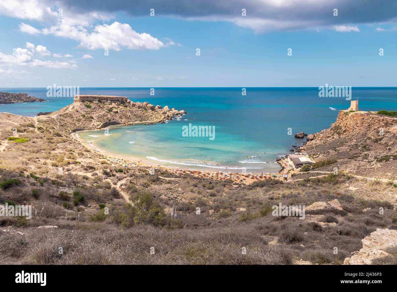 Beautiful maltese bays and cliffs surrounded by amazing blue sea Stock ...