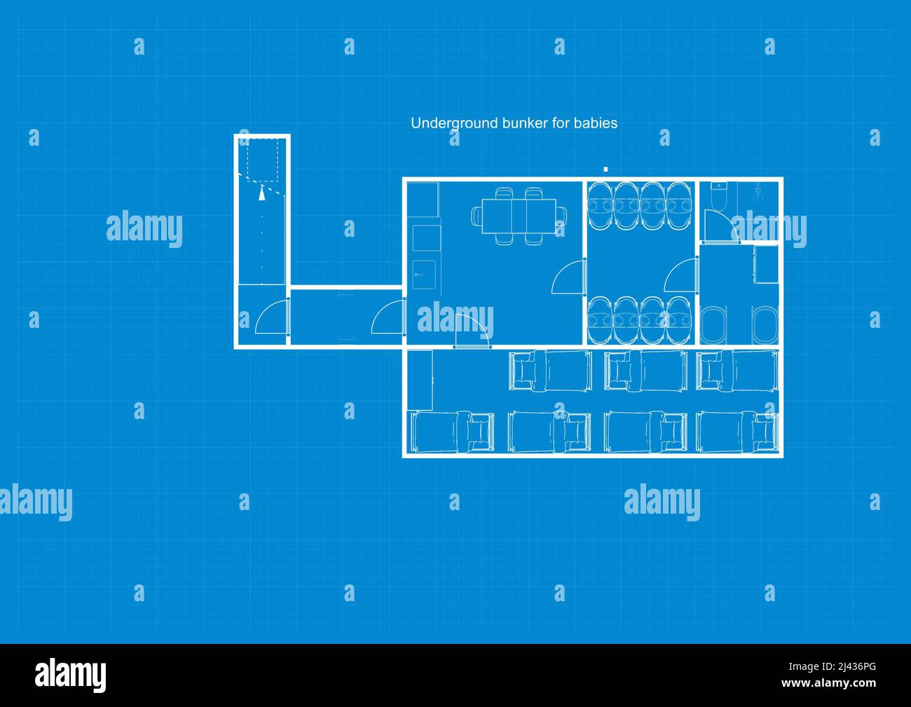 Underground bunker. Bunker. Bunker floor plan. Bunker floor plan. 3D ...