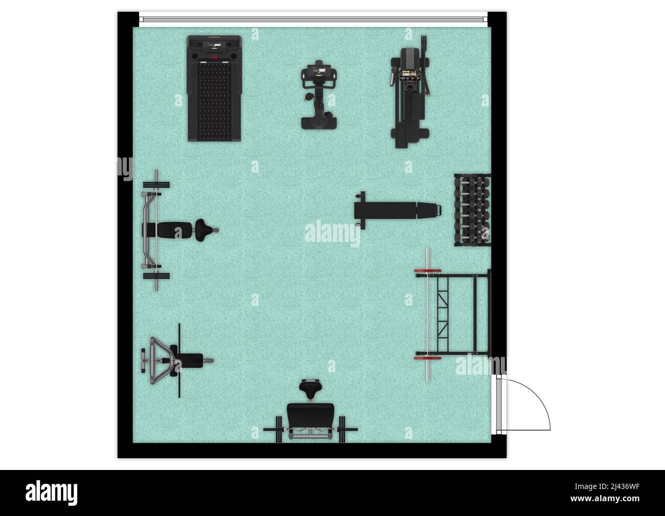 Floor plan gym. Fitness center 3d illustration. Fitness. Gym. Fitness ...