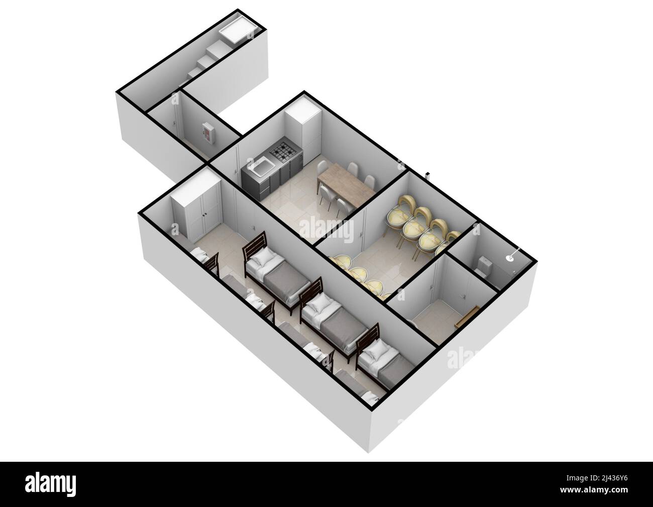 Underground bunker. Bunker. Bunker floor plan. Bunker floor plan. 3D ...
