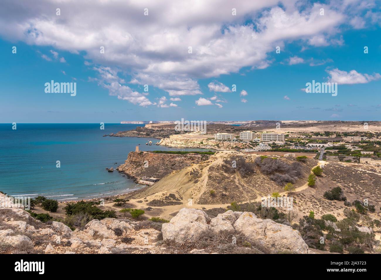 Beautiful Fortizza Riviera Beach at Ghajn Tuffieha and cliffs ...