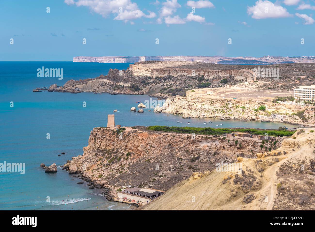 Beautiful Fortizza Riviera Beach at Ghajn Tuffieha and cliffs ...