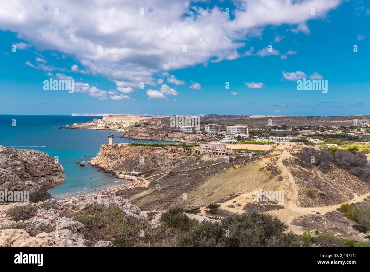 Beautiful Fortizza Riviera Beach at Ghajn Tuffieha and cliffs ...