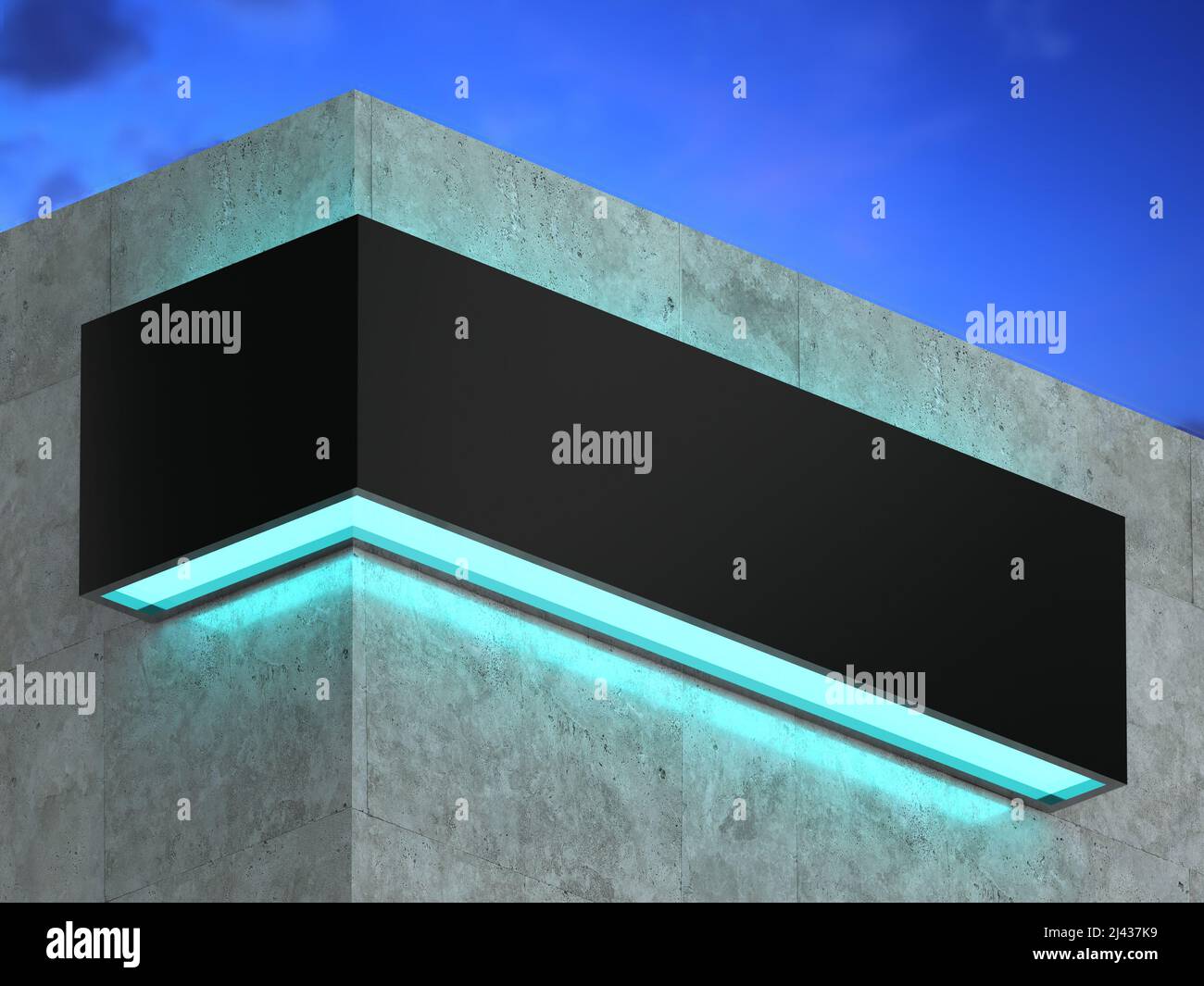 Logo mockup 3d sign building office or shop Stock Photo - Alamy