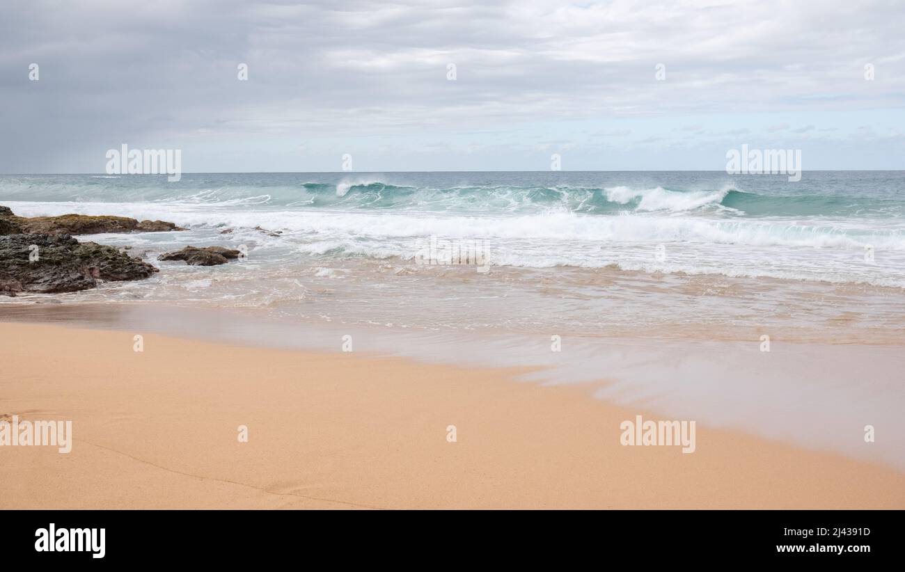 Black sandy lava beach in hi-res stock photography and images - Alamy