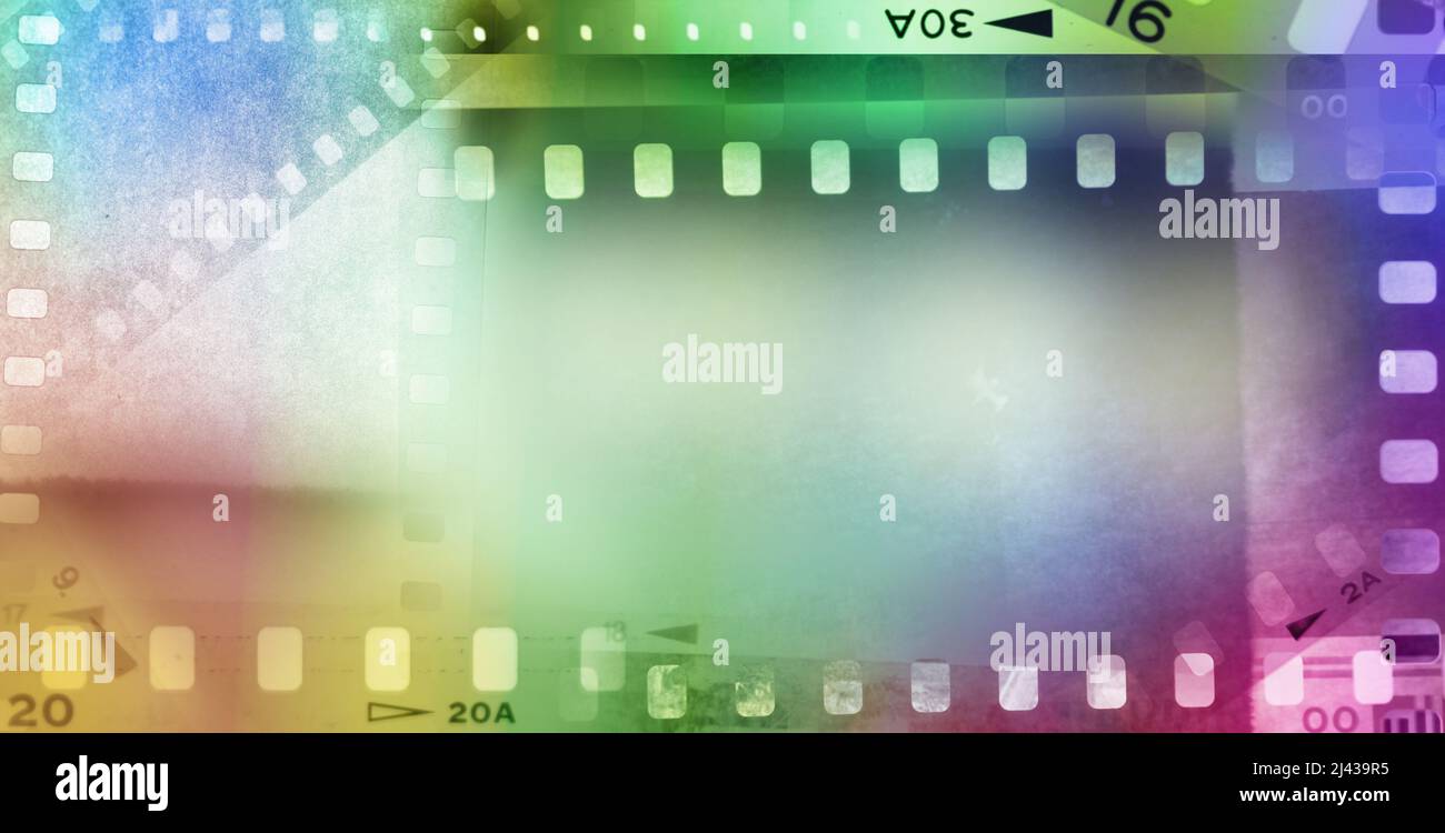 Colorful film negative frames background Stock Photo - Alamy