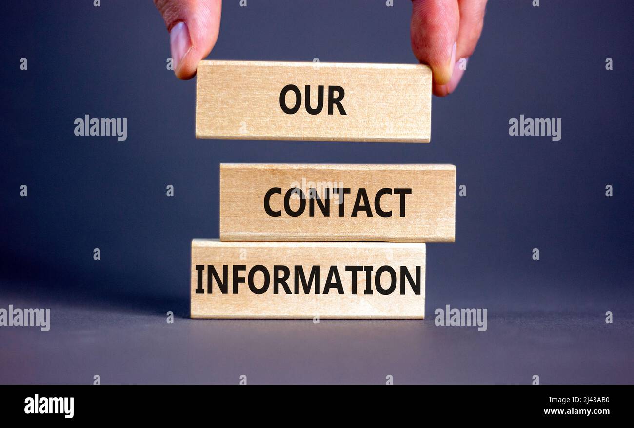 Our contact information symbol. Concept words Our contact information ...
