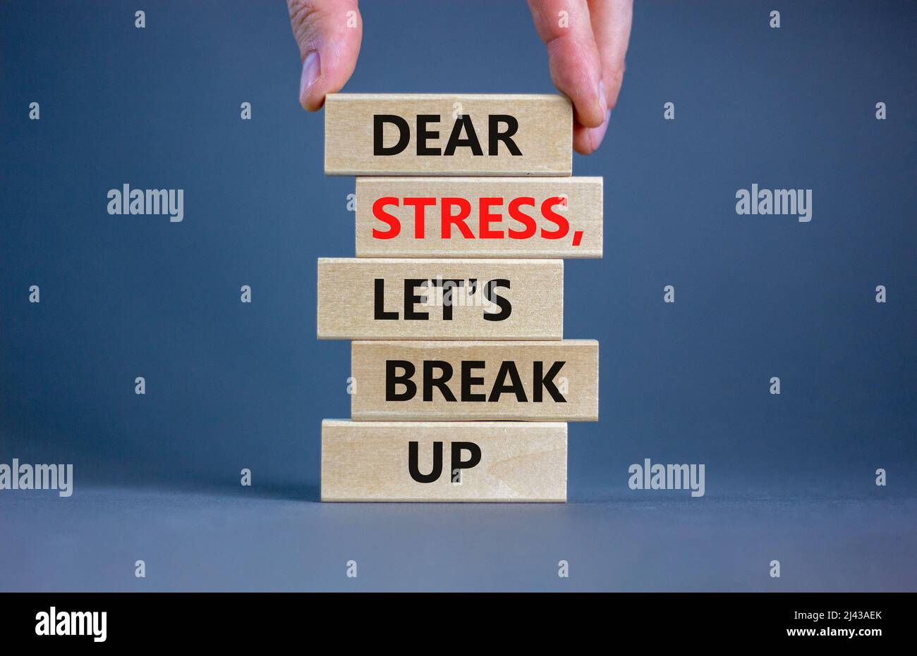 Stress break up symbol. Concept words Dear stress let is break up on ...