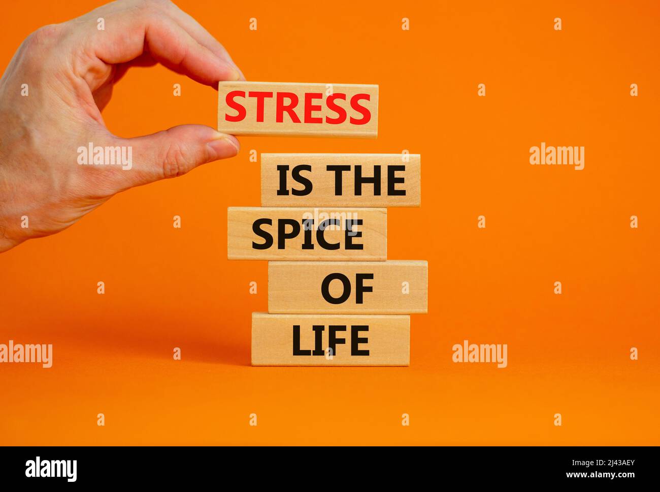 Stress spice of life symbol. Concept words Stress is the spice of life ...