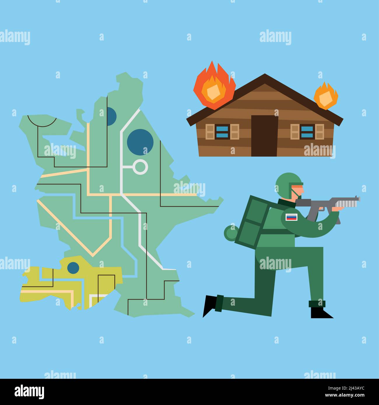 three ukraine conflict set icons Stock Vector Image & Art - Alamy