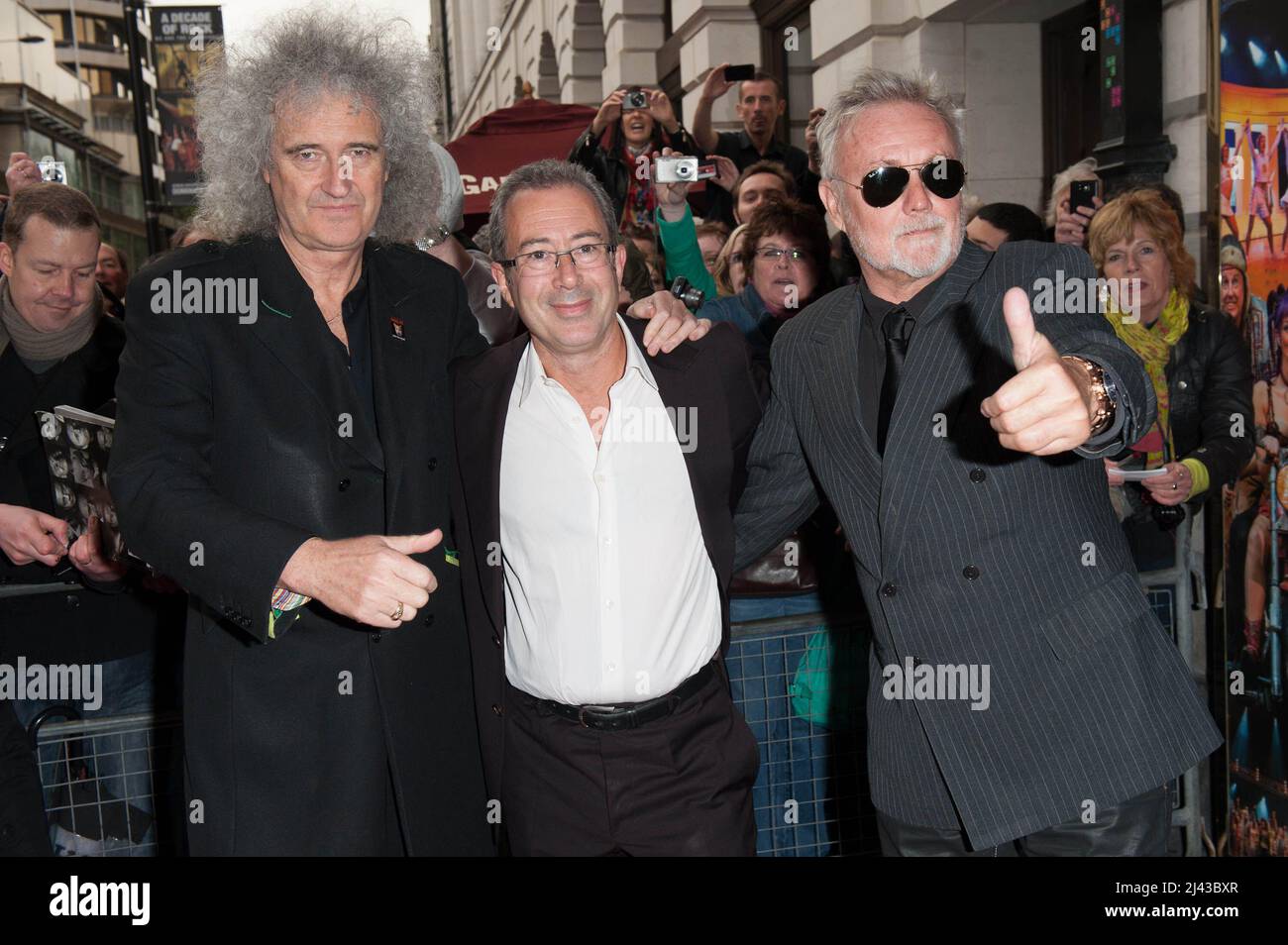 London, UK. Brian May, Ben Elton and Roger Taylor at the 10th ...